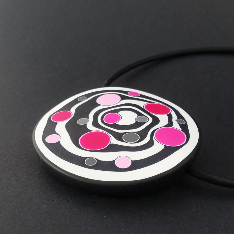 Ripple Bubbles Necklace Raspberry | Gingerdoll Studio